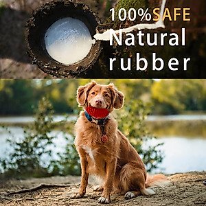 HUASONG Squeaky Football Dog Toys for Aggressive Chewers: Non-Toxic Natural Rubber Puppy Chew Ball with Squeaker, Almost Indestructible and Durable Pet Toy for Medium and Large Breed