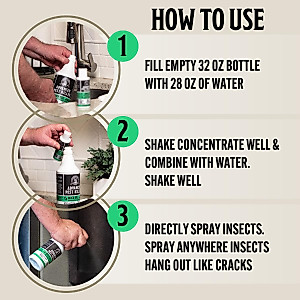 Grandpa Gus's Natural Advanced Pest Killer Concentrate, Plant-Based Actives Quick Kill Multiple Insect Species, Indoor & Outdoor Use, Light Scent, 3.7 fl oz (Pack of 2)