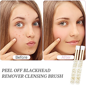 MyAoKuE-UP Crystal Lash Shampoo Brushes- Eyelash Cleaning Brush Soft Makeup Brushes for Eyelash Extensions Cleansing,Nose Pore Deep Cleaning Brush