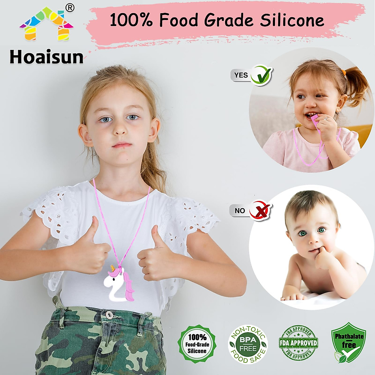 Chew Necklaces for Sensory Kids Girls, Chewy Necklace Sensory Kids with ADHD,SPD, Chewing, Teething or Special Needs, Autism Chew Toys Sensory for Kids Adult Reduce Anxiety Fidgeting