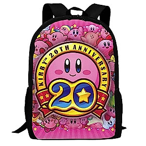 CUTEK Anime Gaming Backpack Cute Large Capacity Sports Daypack Lightweight Travel Shoulders Bag Travel Bags For Kir-By Fans