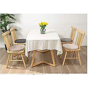 Waterproof Square Seat Cushion，40x40cm Removable Solid Square Chair Cushion Outdoor Tie On Garden Patio Waterproof Seat Pad Cov (Round-Brown)