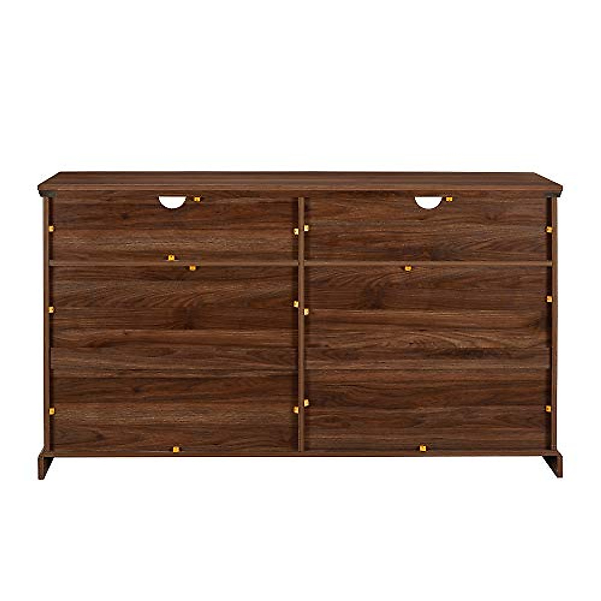 Walker Edison Classic Glass Door Universal TV Stand for TV's up to 64" Flat Screen Living Room Storage Cabinet Doors and Shelves Entertainment Center, 16"D x 58"W x 33"H, Dark Walnut