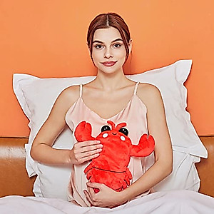 Intoypad Microwavable Menstrual Heating Pad, Crustacean Warming Pillow, Cuddly & Cute Lobster Plush with Heating Pad