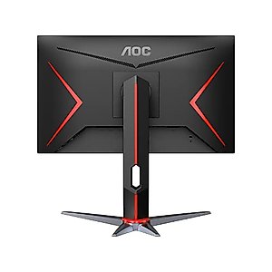 AOC 24G2 24" Frameless Gaming IPS Monitor, FHD 1080P, 1ms 144Hz, Freesync, HDMI/DP/VGA, Height Adjustable, 3-Year Zero Dead Pixel Guarantee,Black/Red