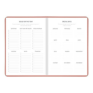 Letts Conscious Weekly/Monthly Planner, 12 Months, January to December, 2024, Sewn Binding, A5 Size, 8.25" x 5.875", Multilingual, Clay (C082397-24)