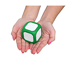 Learning Advantage Write-On Wipe-Off Dice - 2" - Set of 4 - Magnetic Dry Erase Dice