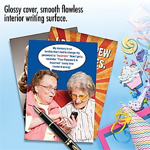 NobleWorks Assorted 3 Pack, Funny Naughty Retro Birthday Cards for Women with 5 x 7 Inch Envelopes (3 Designs, 1 Each) Laughing Ladies VC2807BDG-C1x3