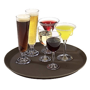 Cambro (1600CT138) 16" Round Fiberglass Bar Tray - Camtread®