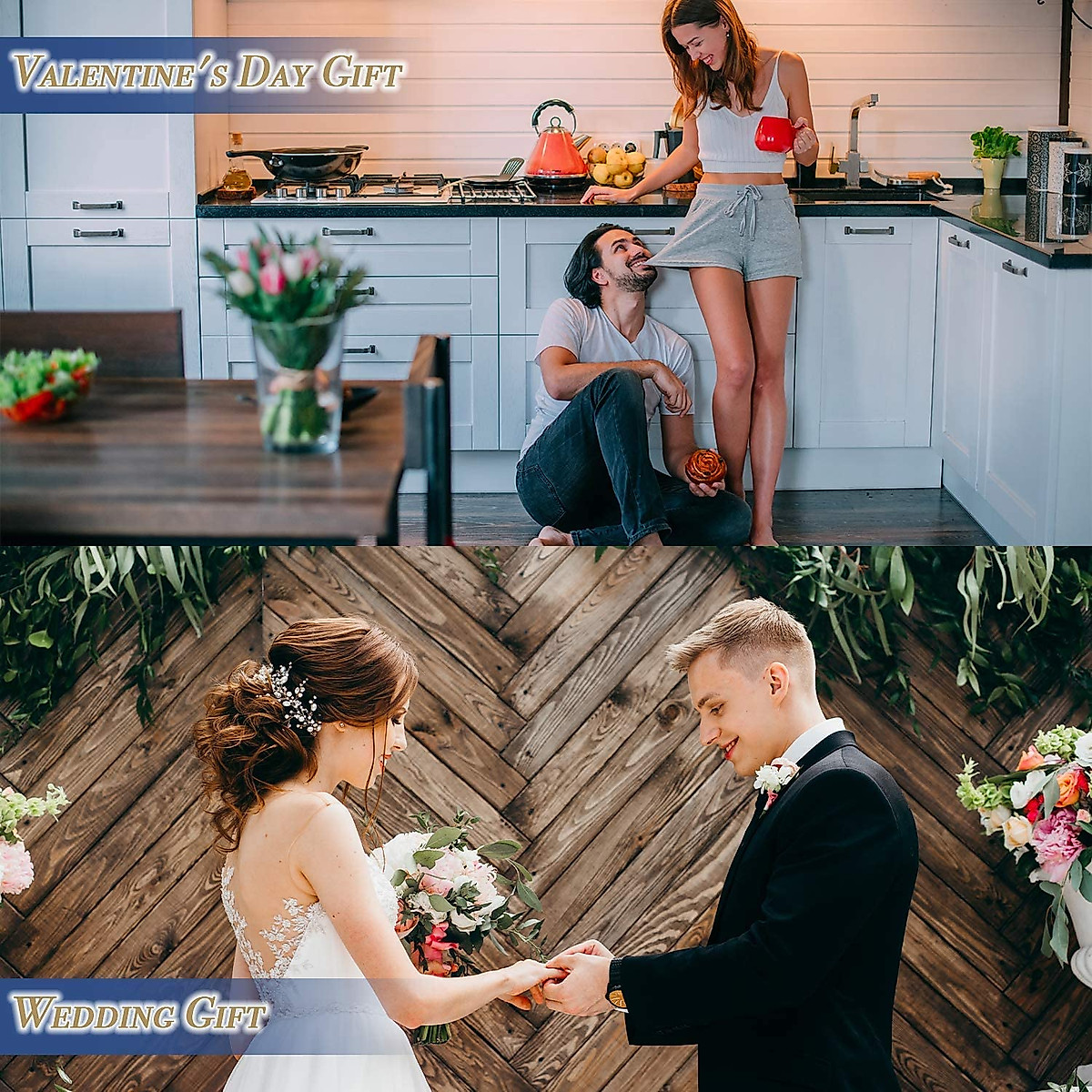 rnairni Mr and Mrs Aprons, Perfect Christmas Gifts for Couples Who Have Everything,Nice Engagement Gift,Wedding Gifts and Bridal Shower Gifts,Mr and Mrs Gifts Include Aprons,Gloves,Mats,Mug,A Card