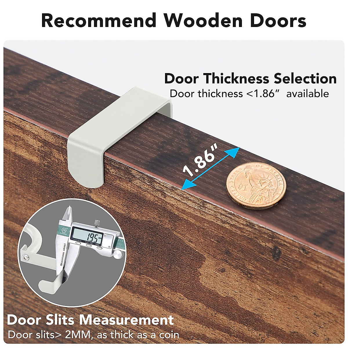 1Easylife 6-Tier Over the Door Pantry Organizer, Heavy-Duty Metal Pantry Door Organizer with 6 Baskets, Hanging Storage Door Organization Kitchen Spice Rack (6x4.72 Width Baskets, Cream White)