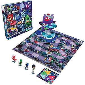 PJ Masks Hasbro Gaming HQ Rescue Kids Board Game, Preschool Games, Race to Stop Romeo, Includes 3D Plastic Tower, Kids Games Ages 4 and Up