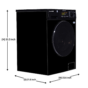 Conserv 15 lbs Compact Combo Sani Washer Vented/Ventless Dryer with Pet Cycle (Black)