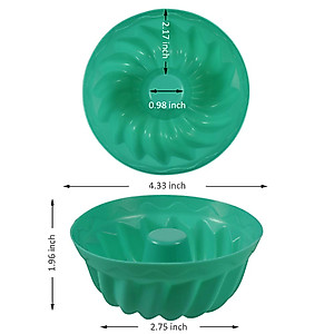 Wisehold 15 Pcs Silicone Baking Cups, 4.3 inch Reusable Pudding Shaped Silicone Cupcake Liners, Silicone Muffin Cups Suitable for Making Cake, Jello and Chocolate