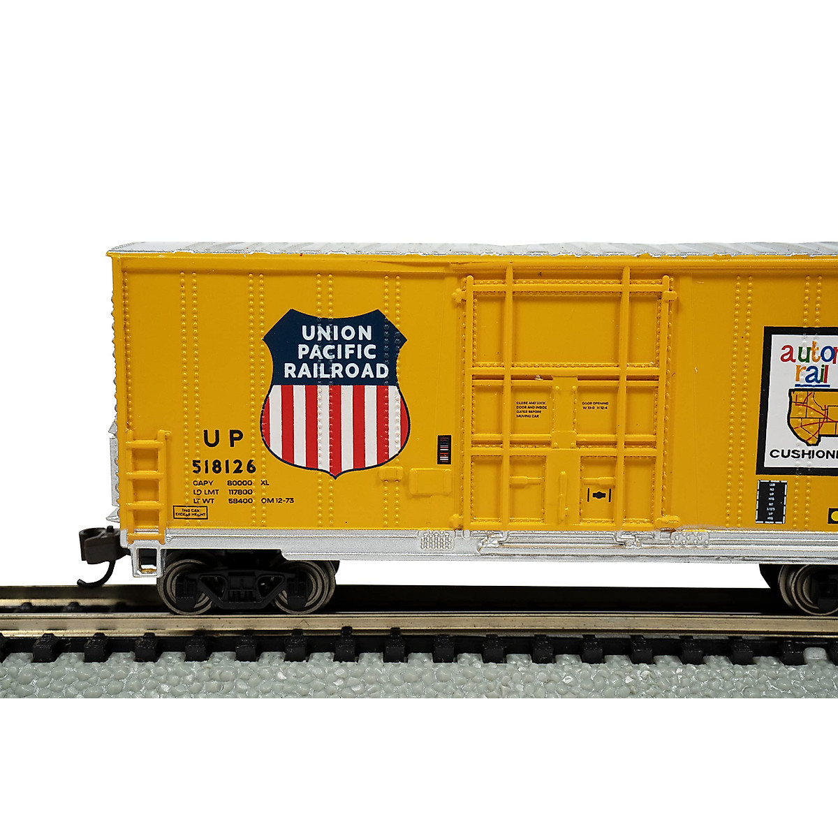 Bachmann Trains - HI-Cube Box CAR - Union Pacific® #518126 - N Scale Silver