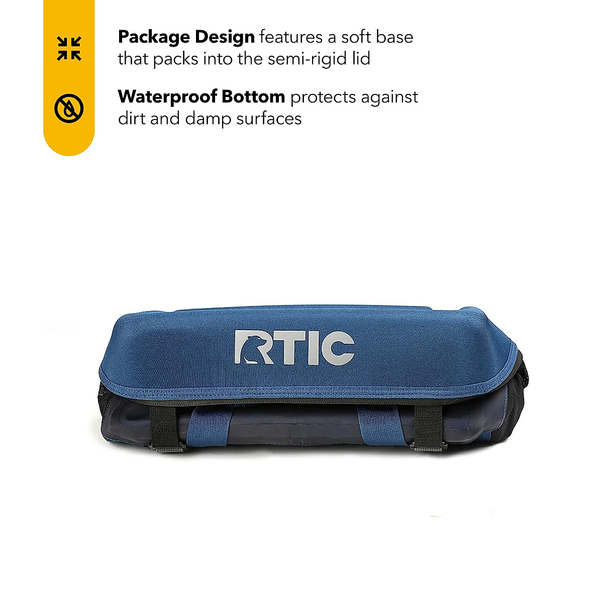 RTIC 28 Can Everyday Cooler, Soft Sided Portable Insulated Cooling for Lunch, Beach, Drink, Beverage, Travel, Camping, Picnic, for Men and Women, Navy