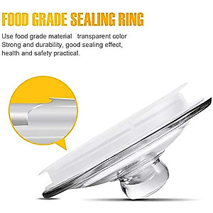 MASTERTOP Glass Jars with Lids,1 Gallon Airtight Big Glass Cookie Jar, Leak Proof Rubber Gasket Lid, Multifunctional Storage Container for Dry Food, Cookies, Snacks