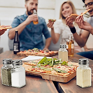 Back of House Ltd. Salt & Pepper, Spices, Seasonings Shakers - Stainless Steel & Glass Restaurant Home Kitchen - 12 Standard