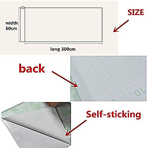 MULLSAN Kitchen Backsplash Self-Adhesive Aluminum Foil Texture Oil Dust Resistant Removable High Temperature Resistant DIY Stickers Liner Paper Decorative Drawer Liner 24inch by 118inch