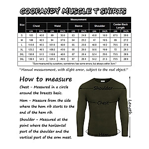 COOFANDY Men's 2 Pack Workout T Shirts Long Sleeve Stretch Gym Muscle Tee Bodybuilding Fitness Training Running Tops (Blue/Army Green, Medium)