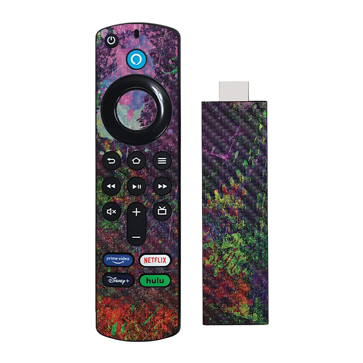 MightySkins Carbon Fiber Skin Compatible with Amazon Fire TV Stick 4K Max - Paint Drip | Protective, Durable Textured Carbon Fiber Finish | Easy to Apply and Change Styles | Made in The USA