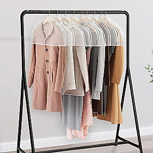 Merkaunis 50 Pcs Shoulder Covers Clothes Suit Garment Dust Covers, 23.6 x 11.8 Inch Extra Wide Garment Shoulder Covers Bag Breathable Shoulder Dust Cover for Coats, Jackets, Dress Closet Storage