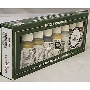 Vallejo Metallic Colors, 17ml (Set of 8)