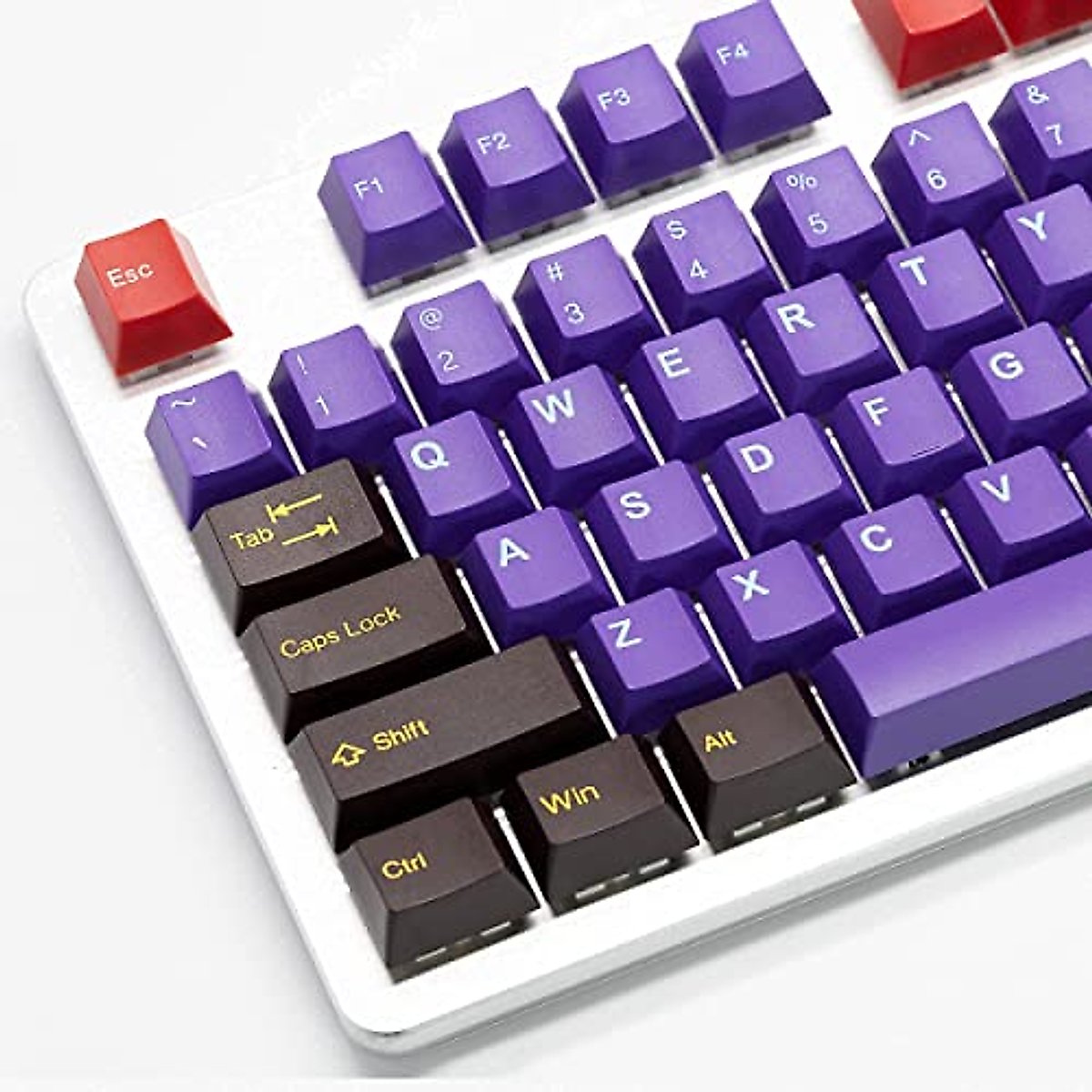 TAI-HAO Cubic Profile Chocolate Factory Keycaps 113 ANSI Layout Compatible with All MX Types Keyboards(61/87/104/108+1.75U Shift Key) Custom Keycap Set