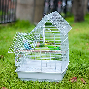 Capuca Small Bird Travel Cage - The Lightweight Small Birds Starter Kit with Birdcages and Accessories Great for Parakeets Lovebirds Parrotlets Finches Canaries