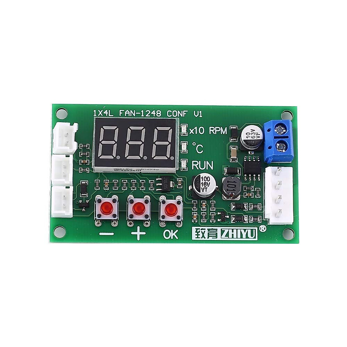 DONGKER PWM Driver Module,DC 12V 24V 48V 4-Wire Fan Temperature Controller for PC Fan/Alarm