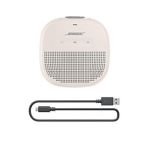 Bose SoundLink Micro Bluetooth Speaker: Small Portable Waterproof Speaker with Microphone, White Smoke