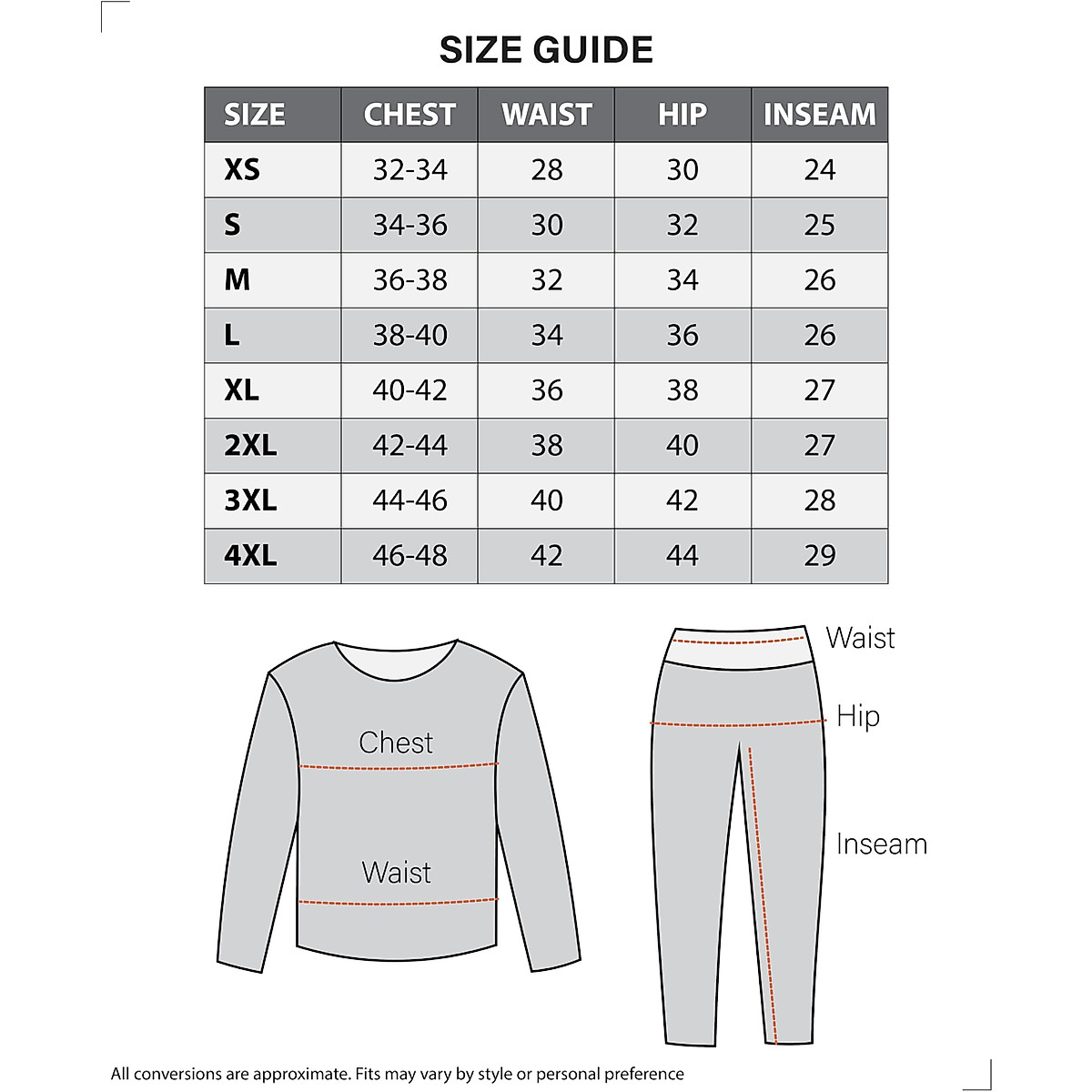 Men's Long Johns Thermal Underwear | Fleece Lined Base Layer Bottoms- 3 Pack
