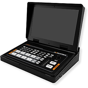 AVMATRIX PVS0403U Portable SDI/HDMI Video Switcher, 10.1-incch FHD IPS LCD Monitor, USB for Capturing and Streaming, T-bar/Auto/Cut Transitions, Scaled Output and Multiview, 2PIP/POP, Logo Overlay