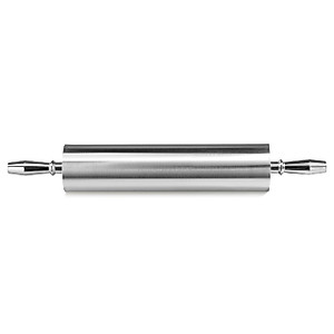 New Star Foodservice 37517 Extra Heavy Duty Restaurant Aluminum Rolling Pin, 15", Silver