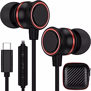 ACAGET USB C Headphones, DAC Bass HiFi Setero Earbuds for Samsung S22 Ultra Wired Noise Cancelling Earphones with Mic in-Ear Type C Headphone for Galaxy S23 S21 S20 FE A53 OnePlus 10 Pro 9 Pixel 7 6A