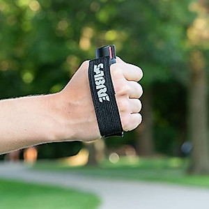 SABRE Runner Pepper Gel, Maximum Police Strength OC Spray, Reflective Hand Strap for Easy Carry & Quick Access, 0.67 fl oz, Secure & Easy to Use Safety, Optional Clip-On Alarm & LED Armband Combos