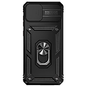 Guzhthi for Samsung Galaxy A04 Case: with Cell Phone Screen Protector Glass and Camera Back Cover Protective Heavy Duty Shockproof Rugged - Military Protection Bumper - Black Jc