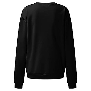 Winter Jackets for Women,Crewneck Sweatshirt Women y2k Plain Kawaii Workout Hoodies Sweaters Collared Dressy Christmas Leather Plus Size Funny Thanksgiving Shirts for Women Black