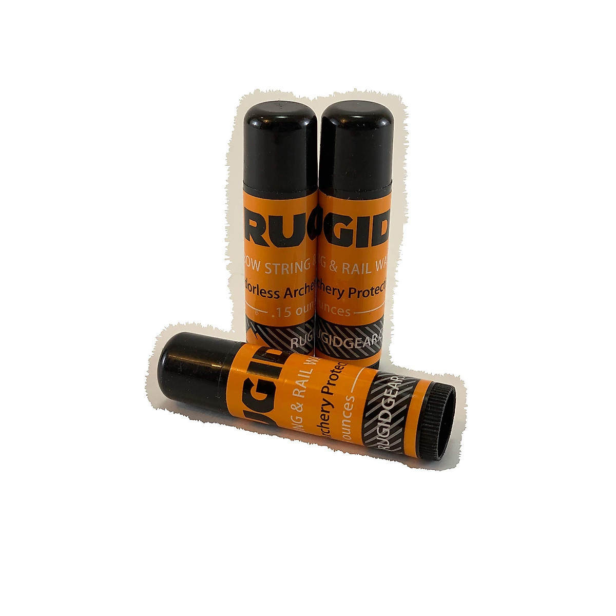 RUGID Compound, Recurve, Traditional Bow String and Crossbow Rail Wax, Lubricant & Conditioner - Cold Weather, Odorless Formula - 3-Pack .15 Ounce Tubes