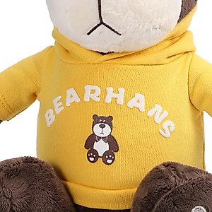 Wpond 10.6" Plush Toy, Super Soft Cuddly Plush Animal Bear Toys with Cute Costum, Birthday Christmas Valentine New Year's Gifts for Boys Girls Ladies Yellow