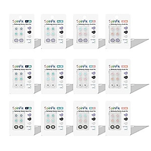 SpinFit CP1025 & CPA2 for Galaxy Buds Pro and Jabra 85T- M/S - Black - Medical Grade Silicone Patented Replacement Ear Tips and Adapters for Supreme Comfort and Sound Performance