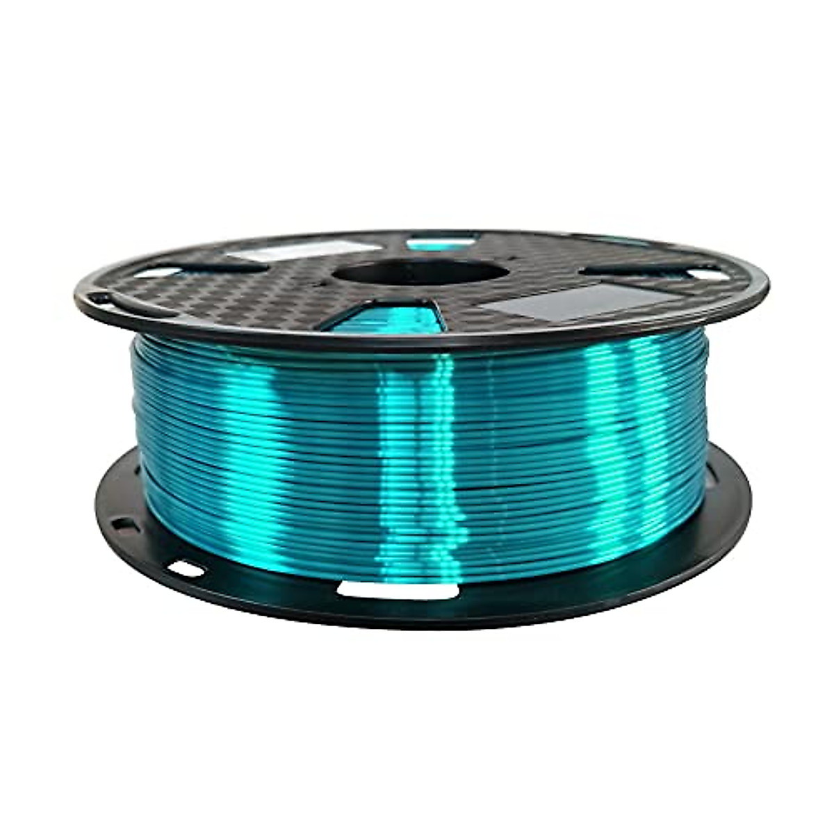 Silk PLA Shiny Cyan Blue PLA Filament 1.75 mm 3D Printer Filament 1KG 2.2LBS Spool Silky Shiny Metallic Cyan Metal Gold Silver Copper Turquoise Blue PLA 3D Printing Material CC3D Silk Enamel Blue PLA