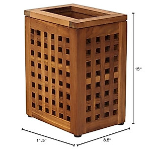 AquaTeak Grate Waste Basket