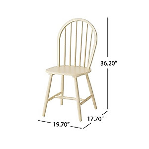 Christopher Knight Home Countryside High Back Spindle Dining Chair, Antique White 19.70”D x 17.90”W x 36.20”H