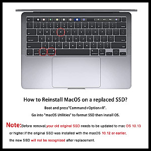 Dogfish 256GB SSD for MacBook NVMe PCIe Gen3x4 M.2, Internal Solid State Drive Upgrade for MacBook Pro A1708 (2016-2017)