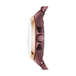 Fossil Women's Modern Courier Quartz Stainless Chronograph Watch, Color: Wine (Model: BQ3281)