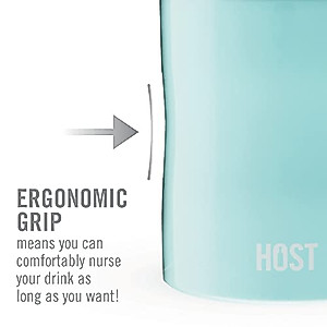 HOST Stay-Chill Beer Cozy Insulated Can Cooler Tumbler - Double Walled Stainless Steel Beer Can Insulator Holder for Slim Sized Cans - Lagoon