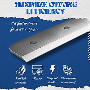 Flexzion 15-Inch Paper Cutter Blade Replacement - Heavy Duty Steel Blade for Professional Industrial A4 Guillotine Cutter, Paper Trimmer Machine Spare Blade