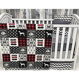 Baby Boy Nursery Set , Baby , Firefighter , Fire Truck , Fire Fighter, Baby Bedding , Crib Bedding , Babylooms