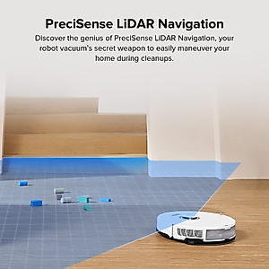 roborock S8 Robot Vacuum and Mop Cleaner, DuoRoller Brush, 6000Pa Suction, ReactiveAI 2.0 Obstacle Avoidance, Sonic Mopping, Auto Lifting Mop, Works with Alexa, Perfect for Pet Hair, White